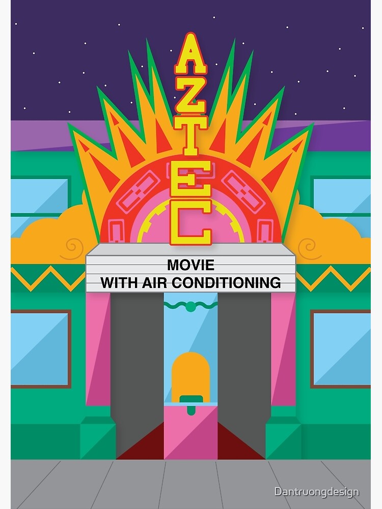 "Simpsons Aztec Theatre" Poster for Sale by Dantruongdesign | Redbubble