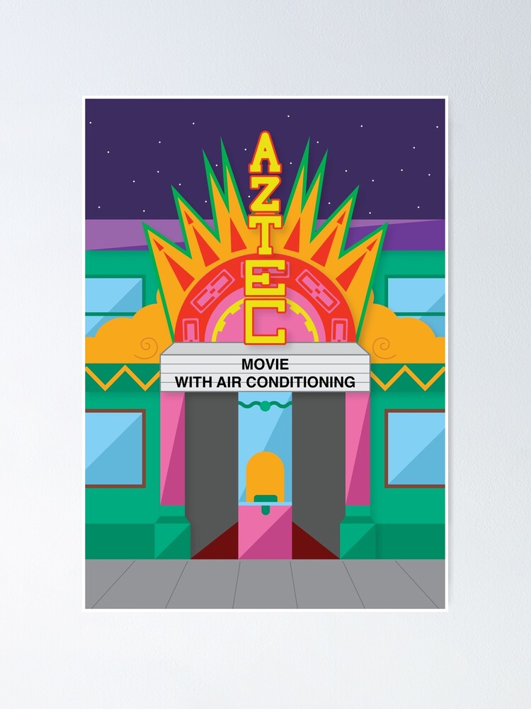 "Simpsons Aztec Theatre" Poster for Sale by Dantruongdesign | Redbubble