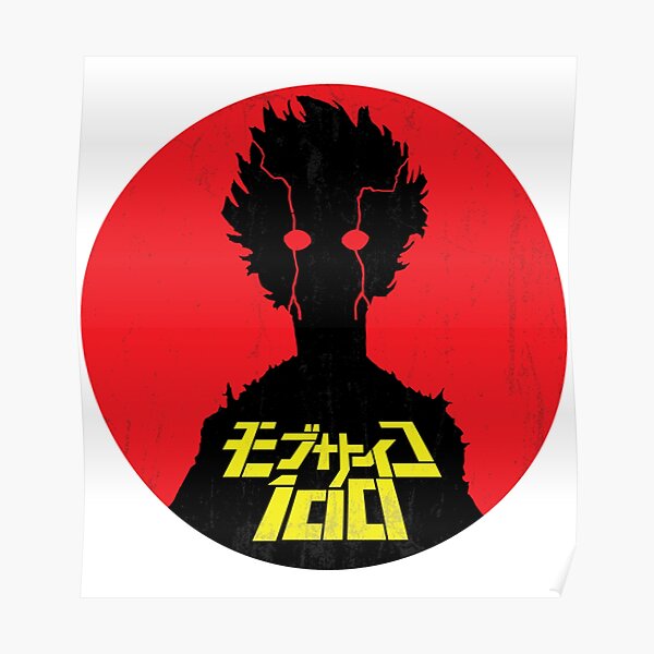 Póster «Red Mob Psycho 100 manga anime» de Abraham4Denham | Redbubble