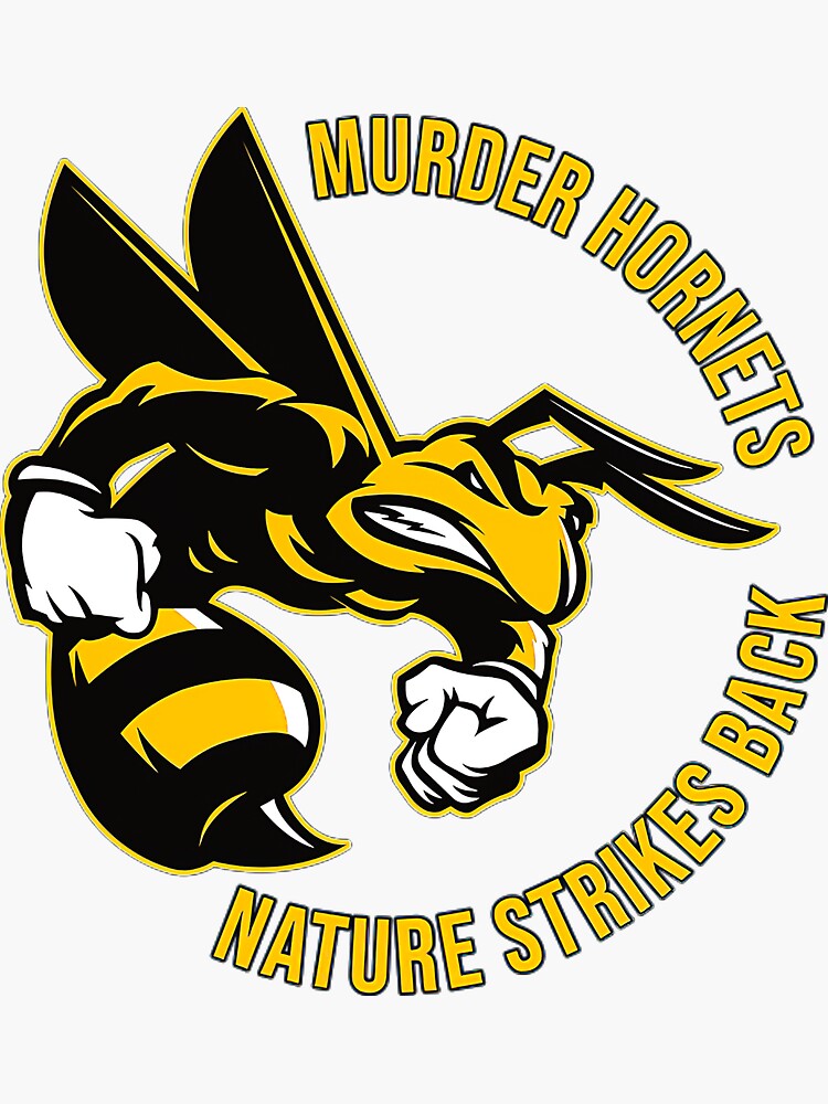 "Murder Hornets" Sticker for Sale by HertaGreiner | Redbubble