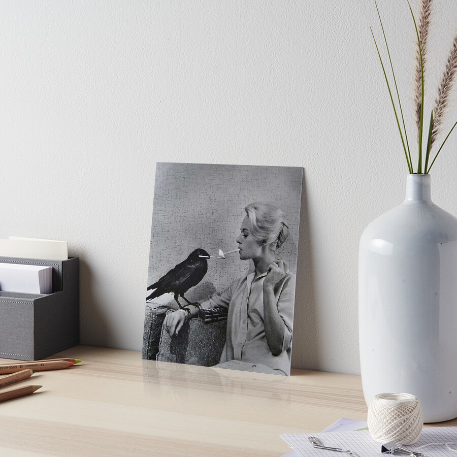 Tippi Hedren Having Her Cigarette Lit By A Crow On The Set Of The Birds Art Board Print For