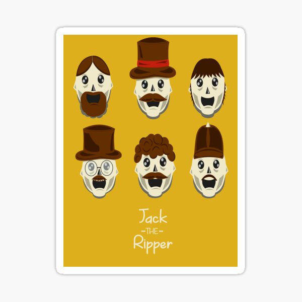 "Jack icons the ripper classic" Sticker for Sale by HazeltonWesley ...
