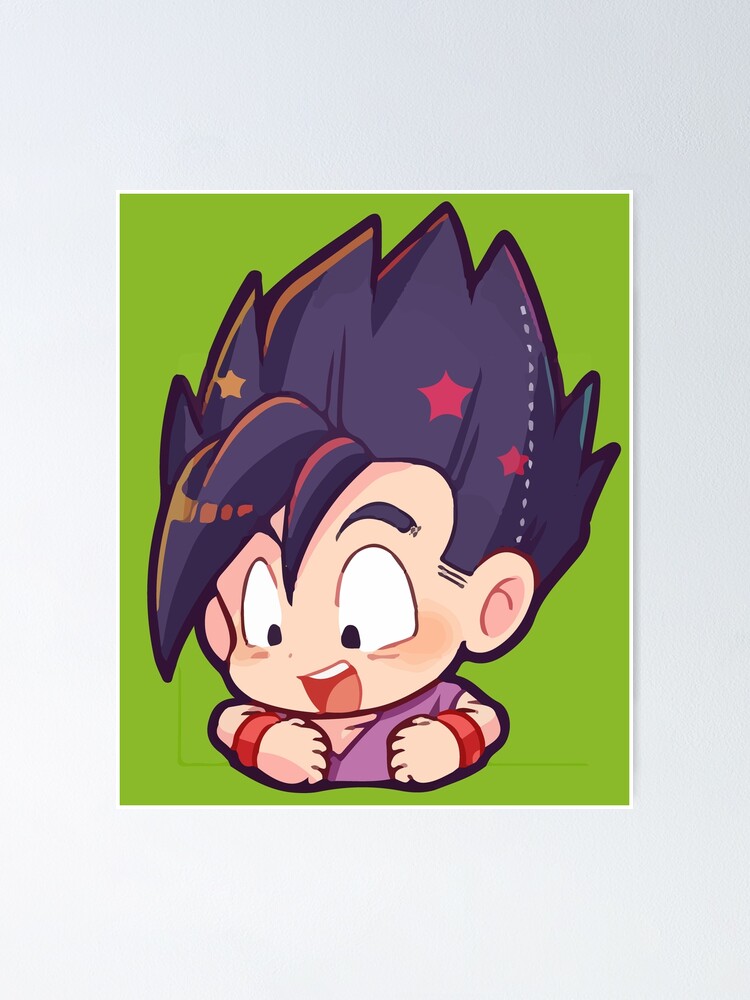 "Kid Gohan Chibi Cute" Poster for Sale by CowboySpider | Redbubble