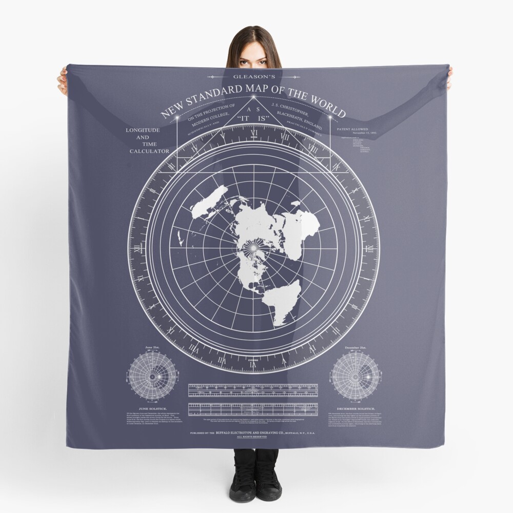 "Gleason Map" Scarf for Sale by Conspiracy-Guru | Redbubble