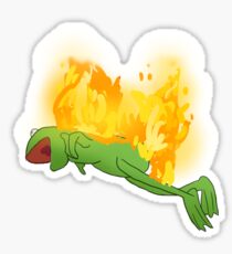 Kermit Fire Stickers | Redbubble