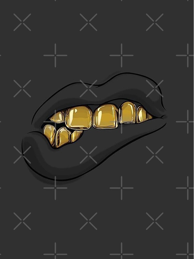 "Gold teeth, rapper, grills, teeth." Sticker by KetyKa | Redbubble