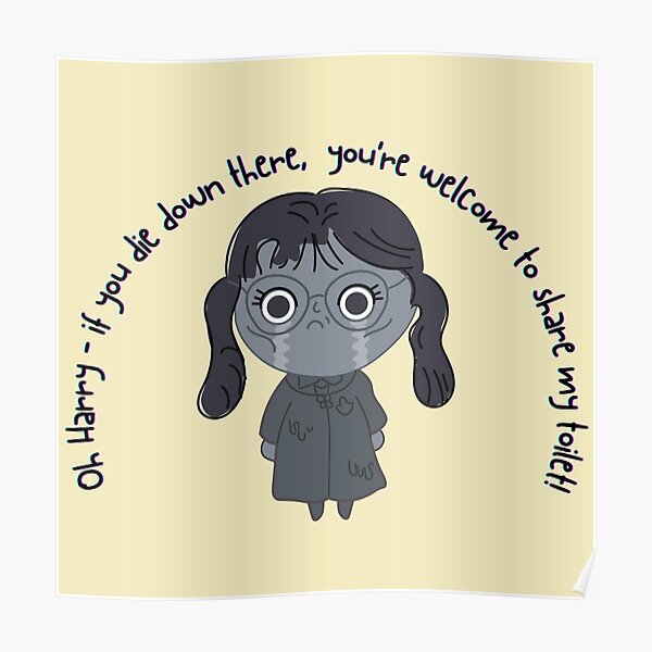 "Moaning Myrtle illustration" Poster for Sale by Rizumee13 | Redbubble