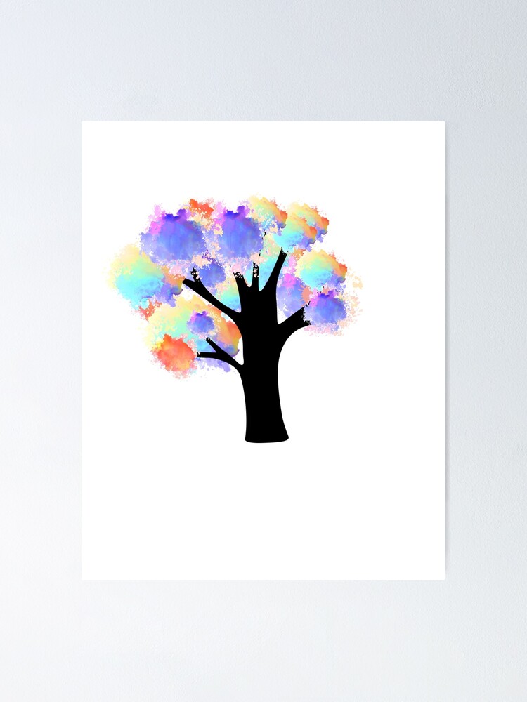 "colors splash tree." Poster by SSCollections20 | Redbubble
