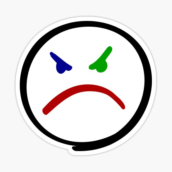 "STICKFACE - Angry face" Sticker for Sale by PHOTOEXART | Redbubble