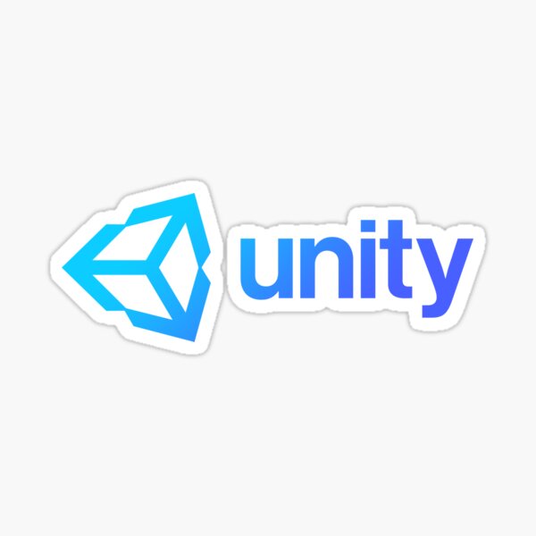 "Unity Game Engine Blue Logo" Sticker by JaroNT | Redbubble