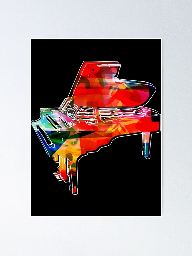 "Piano Colors Piano Sheet Music Piano " Poster by ugatPhares | Redbubble
