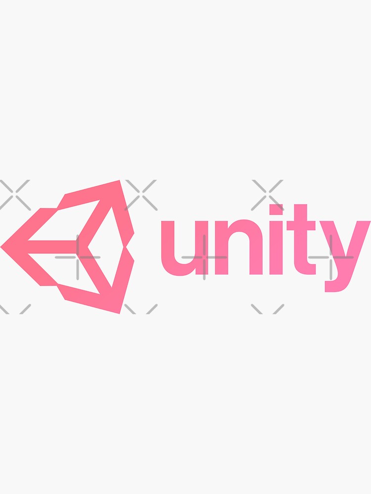 "Unity Game Engine Rose / Pink Logo" Sticker for Sale by JaroNT | Redbubble