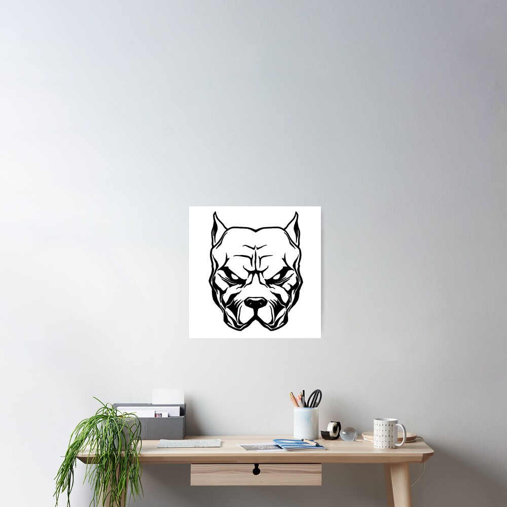 "American bully dog design" Poster for Sale by LookLikeFashion | Redbubble