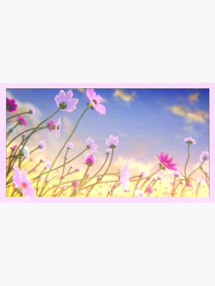 "Anime pink flowers" Sticker for Sale by CreamOTCrop | Redbubble