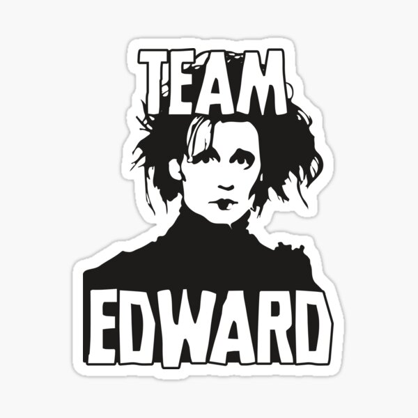 "Team Edward" Sticker for Sale by comicbookdude | Redbubble
