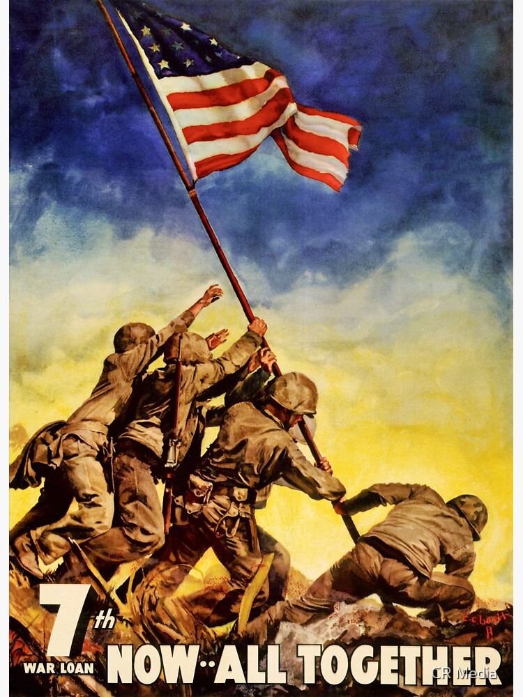 "Now all together Vintage WWII World War Poster" Sticker for Sale by ...