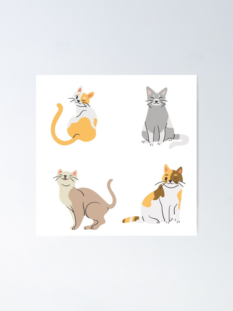 "one two three cat" Poster by tiddy-berry | Redbubble