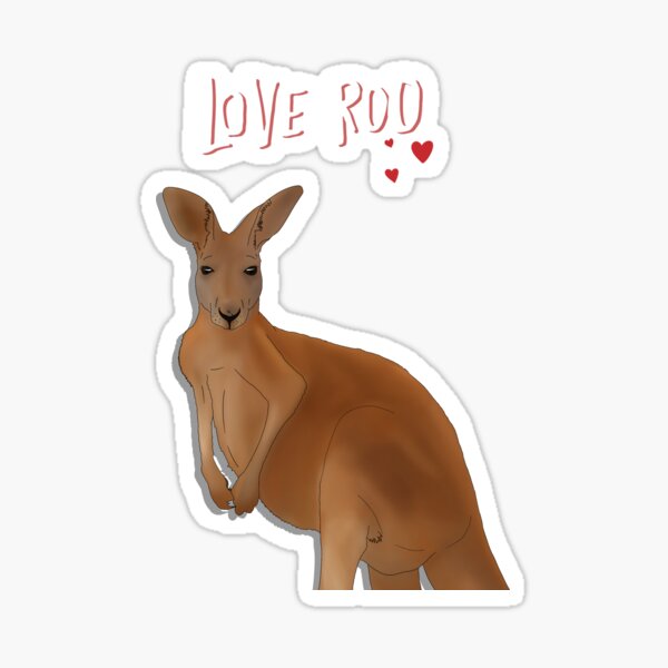 "Love Roo" Sticker for Sale by glitteredgold | Redbubble