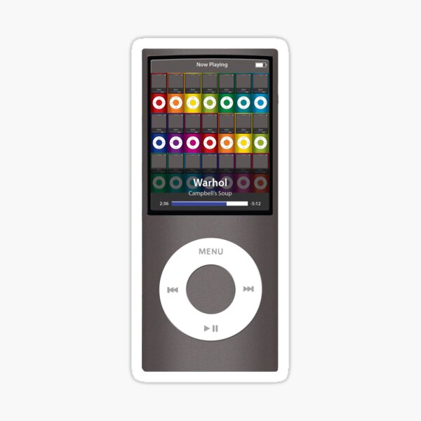 "Andy Warhol Campbell's Soup Nano iPod" Sticker for Sale by arishatz ...