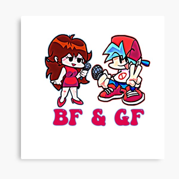 "Fnf boyfriend x girlfriend Friday Night Funkin" Canvas Print by Dizzaa ...