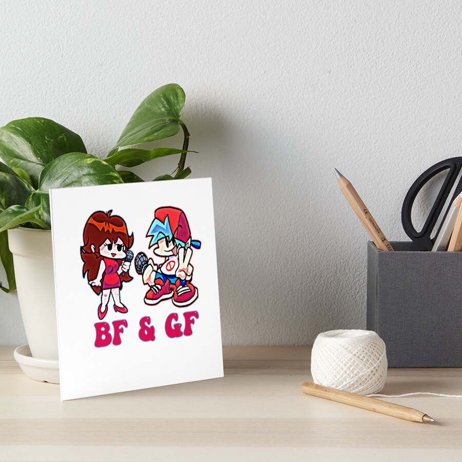 "Fnf boyfriend x girlfriend Friday Night Funkin" Art Board Print by ...