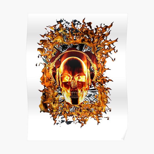 "Ghost Rider Skull" Poster by Legacy-Merch | Redbubble