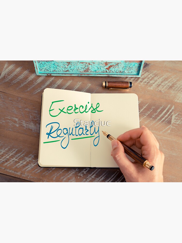 "Handwritten text Exercise Regularly" Sticker for Sale by Stanciuc ...