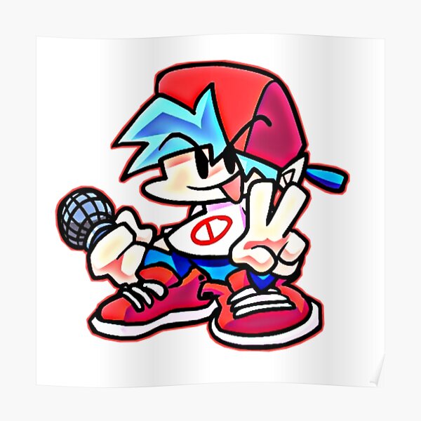 "Fnf boyfriend Friday Night Funkin" Poster by Dizzaa | Redbubble