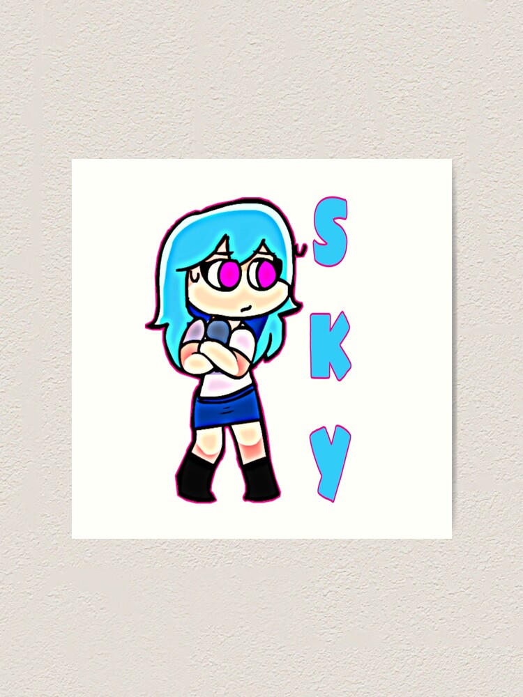 "Fnf sky Friday Night Funkin" Art Print by Dizzaa | Redbubble