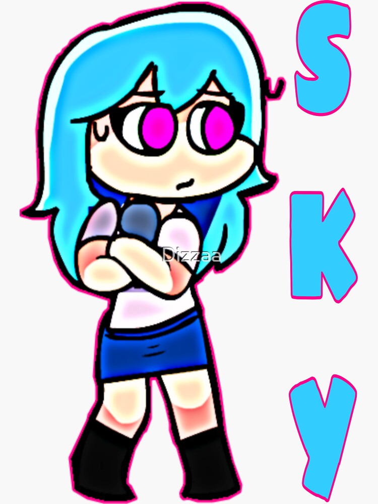 "Fnf sky Friday Night Funkin" Sticker for Sale by Dizzaa | Redbubble