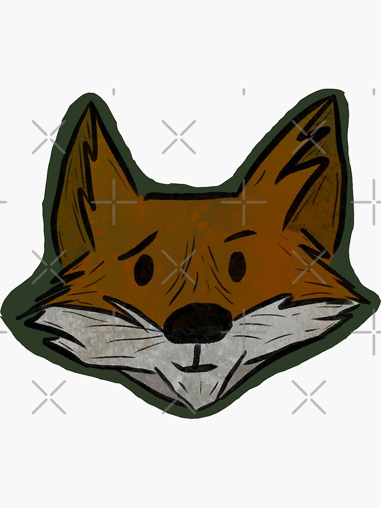 "Cheeky fox" Sticker for Sale by TinyTosti | Redbubble