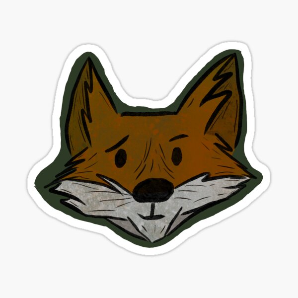 "Cheeky fox" Sticker for Sale by TinyTosti | Redbubble