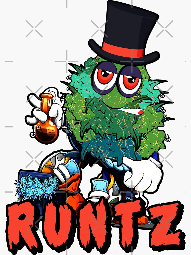 "RUNTZ Cannabis Strain " Sticker for Sale by hip-hop-art | Redbubble