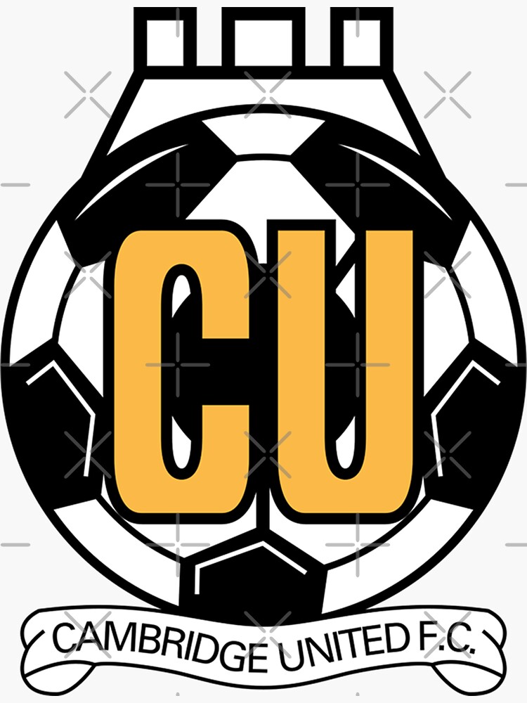 "Cambridge United FC logo - Stripes" Sticker for Sale by Etchedclothing ...