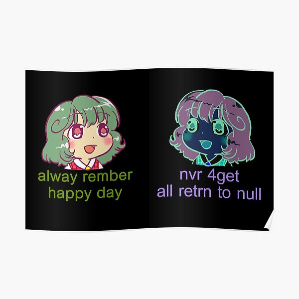 Poster « mon double pack de pls rember happy day yuuka kazami and the ...