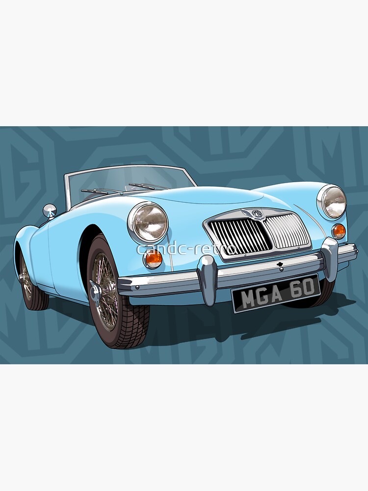 "MGA in light blue" Sticker for Sale by candc-retro | Redbubble