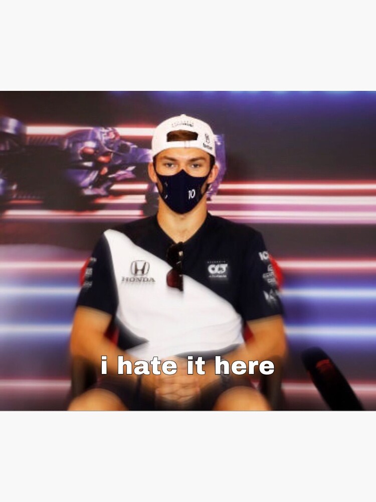 "Pierre Gasly Formula One Reaction Meme" Sticker for Sale by ...