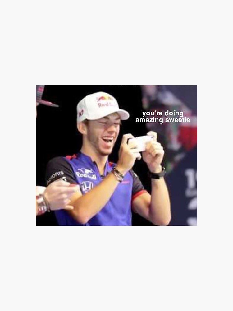 "Pierre Gasly Formula One Reaction Meme" Sticker by formula1memes ...