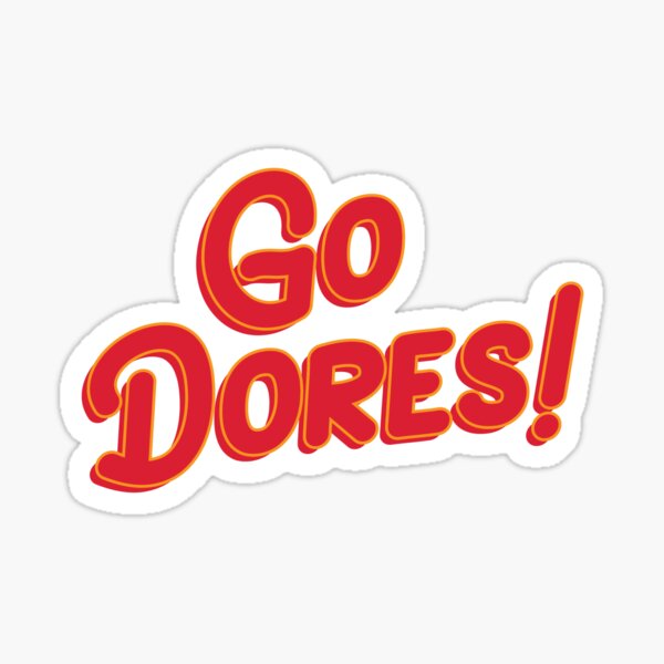 "Go Dores!" Sticker for Sale by mister-skyfish | Redbubble