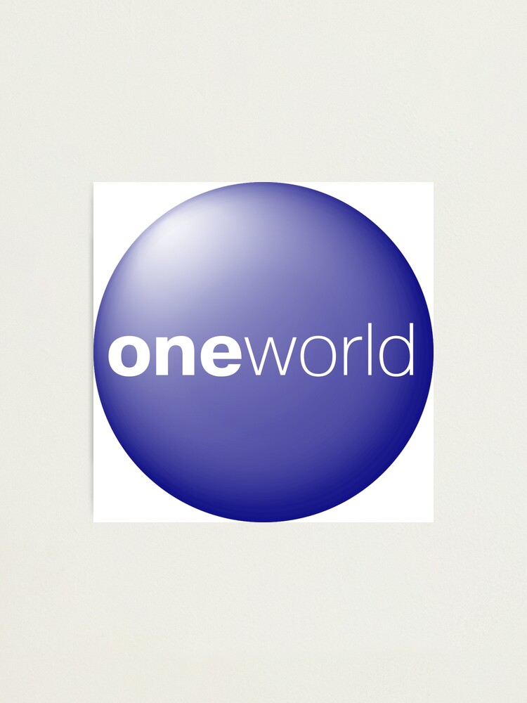 "Oneworld Logo" Photographic Print for Sale by Monoplayz | Redbubble