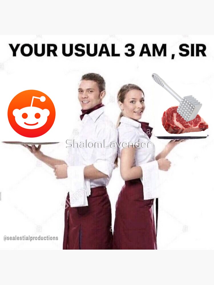 "3am meme" Sticker for Sale by ShalomLavender | Redbubble