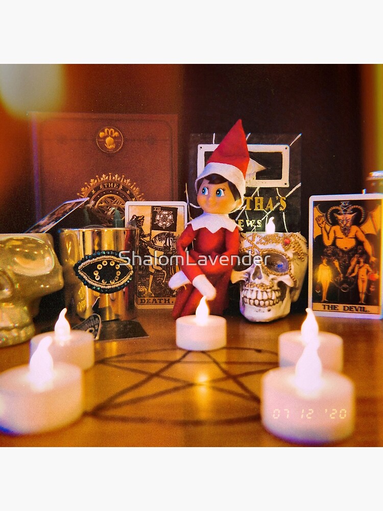 "Cursed elf on the shelf dark magic meme" Poster by ShalomLavender ...