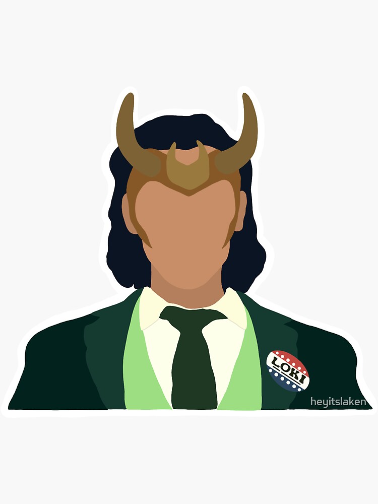 "Loki Sticker" Sticker by heyitslaken | Redbubble