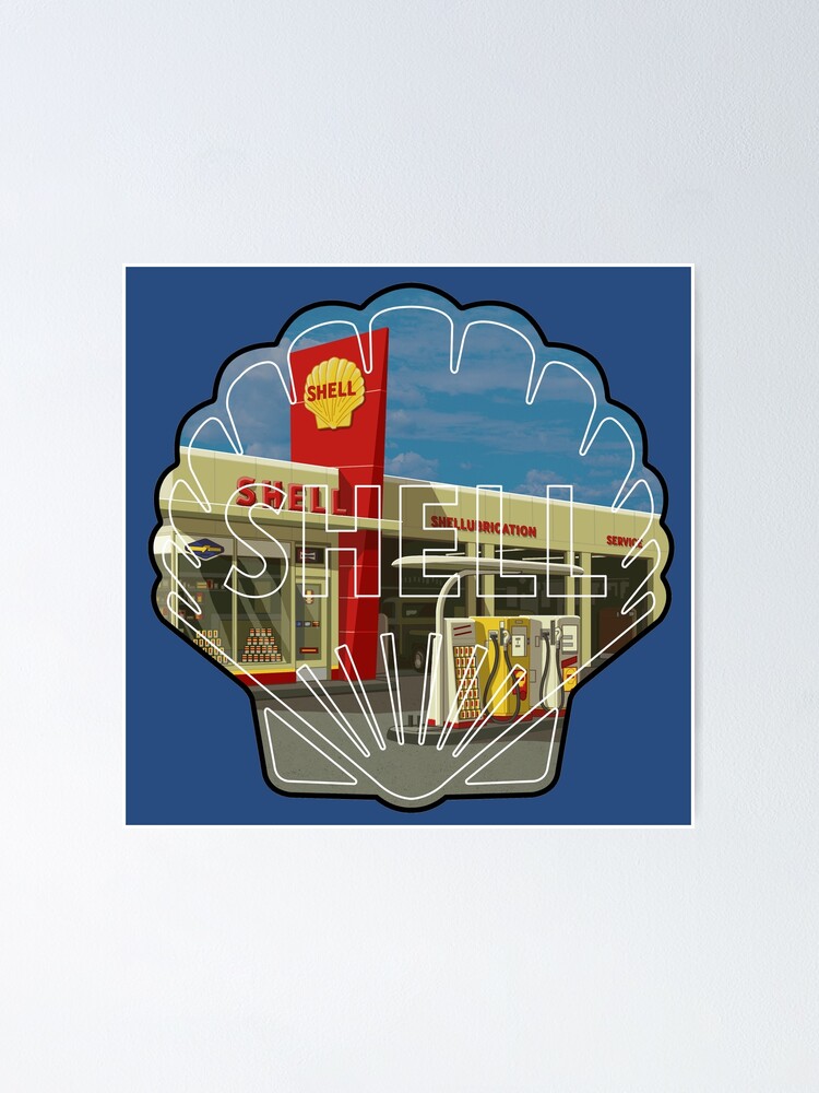 "Gas station shell" Poster by candc-retro | Redbubble