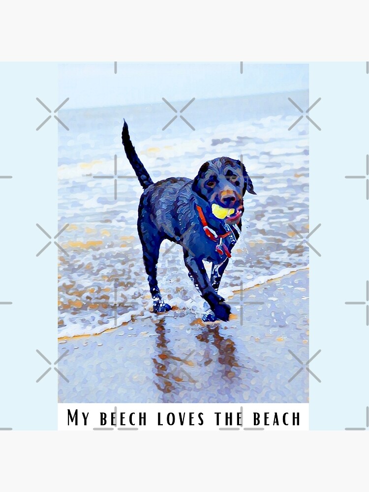 "My Beech Loves the Black Lab Funny Abstract Dog Meme" Art Print by ...