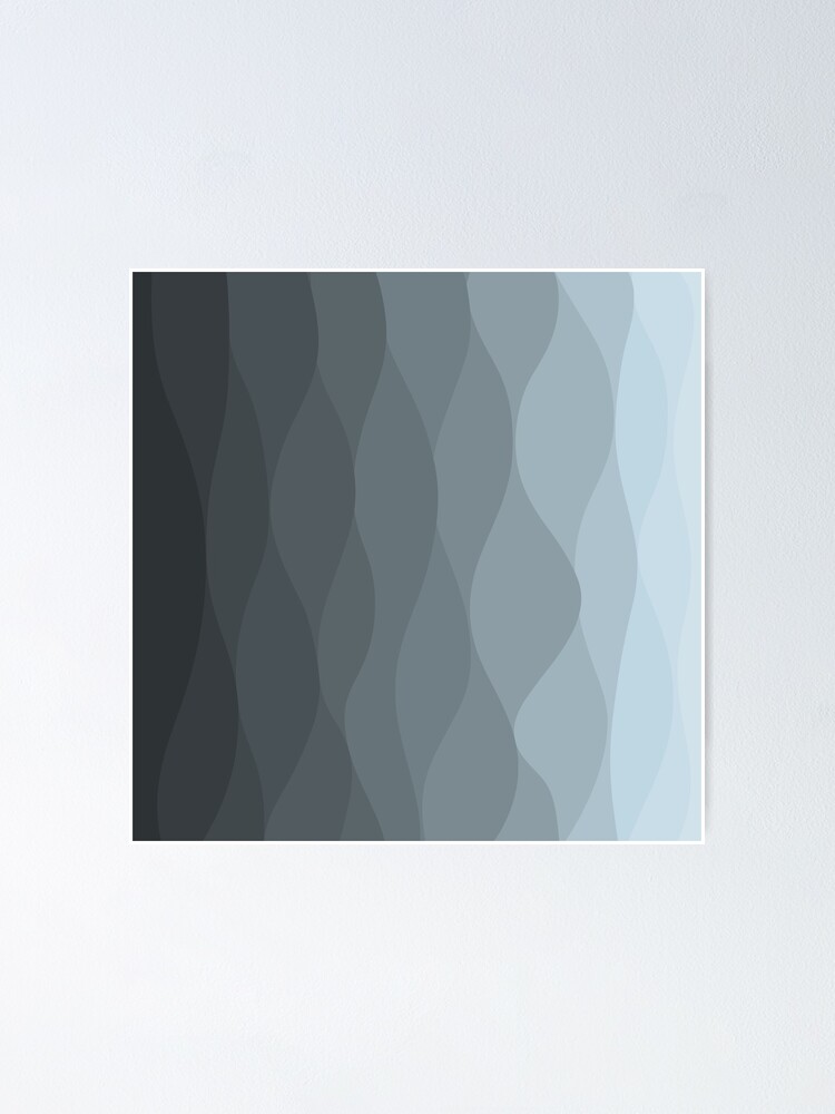 "Blue Waves 2 - High Contrast" Poster for Sale by davidfodorean | Redbubble