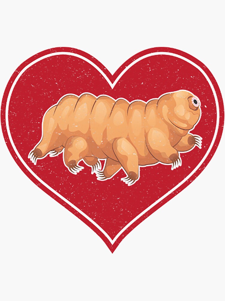 "Tardigrade Heart Microbiology Love Ugly Science Postcard.png" Sticker ...