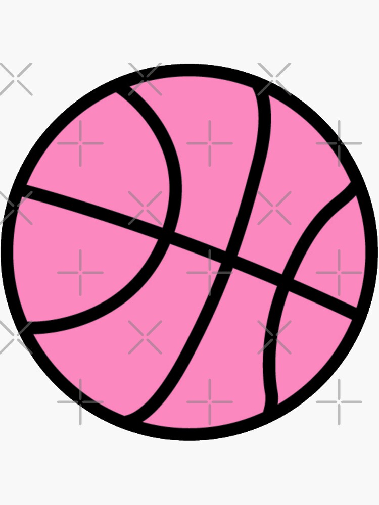 "Pink Basketball " Sticker for Sale by jessicaleah15 | Redbubble
