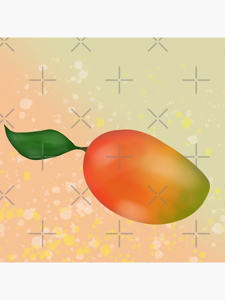 "Mango Splatter Paint And Watercolor Colorful Design " Sticker for Sale ...