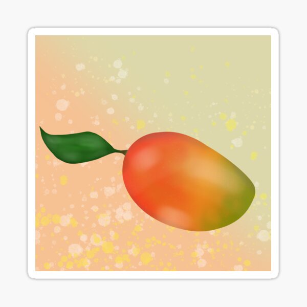 "Mango Splatter Paint And Watercolor Colorful Design " Sticker for Sale ...